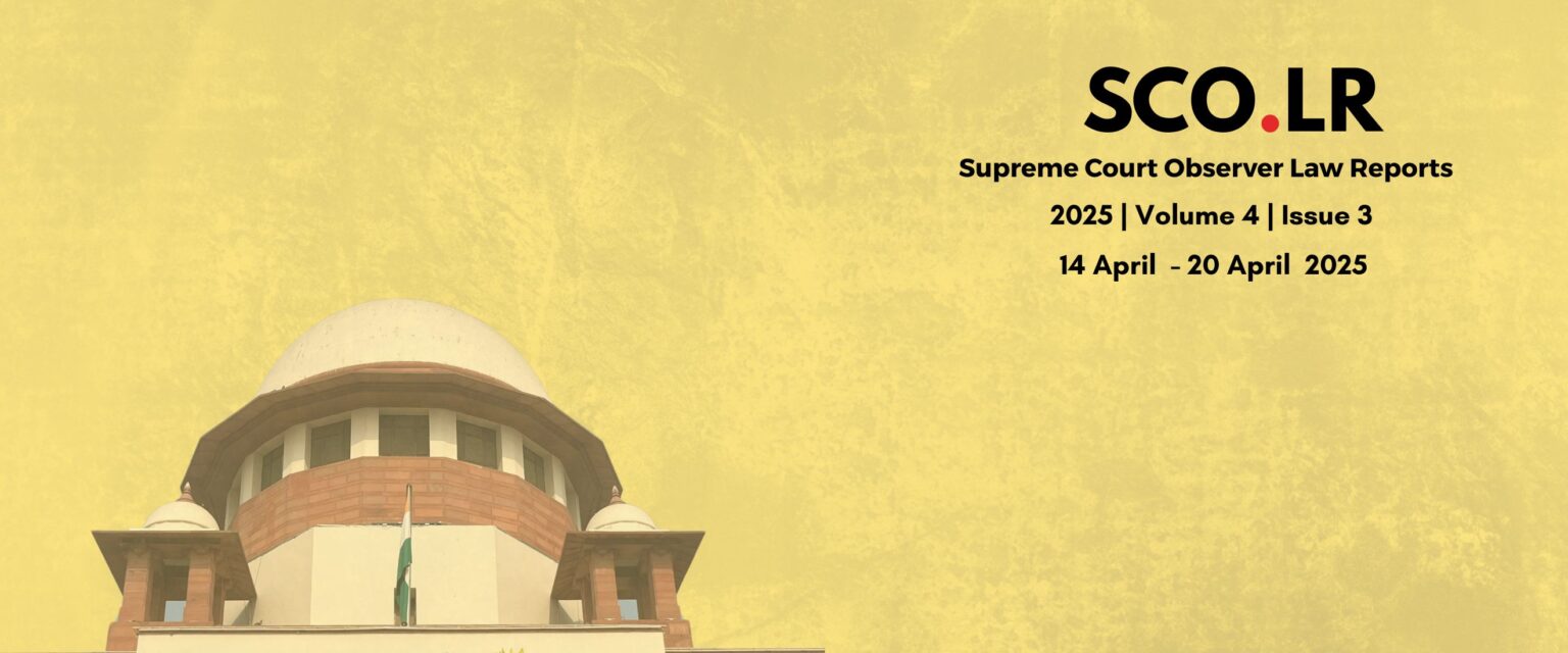 SCO.LR | 2025 | Volume 4 | Issue 3 - Supreme Court Observer