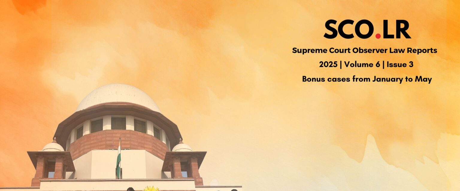 SCO.LR | 2025 | Volume 6 | Issue 3 - Supreme Court Observer